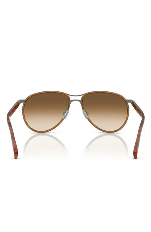 Brunello Cucinelli Gradient Pilot Sunglasses - Grey/brown