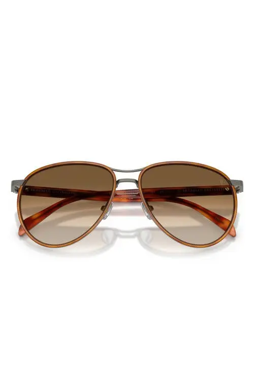 Brunello Cucinelli Gradient Pilot Sunglasses - Grey/brown