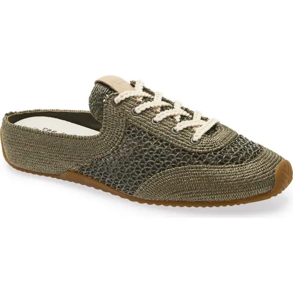 Rag & Bone Retro Runner Slim Ultra Mule - Loden Raffia