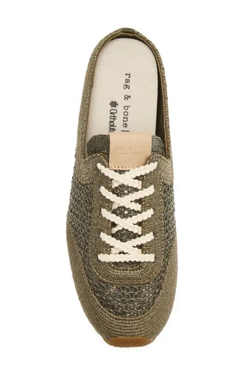 Rag & Bone Retro Runner Slim Ultra Mule - Loden Raffia