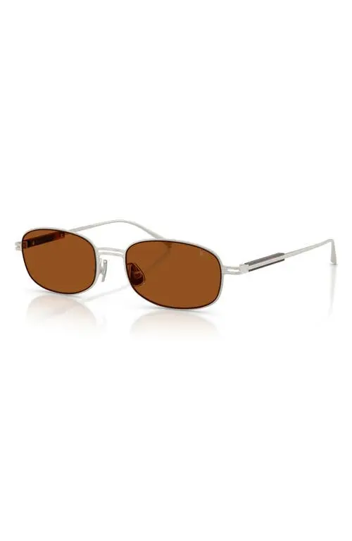 Brunello Cucinelli Oval Sunglasses - Matte Silver