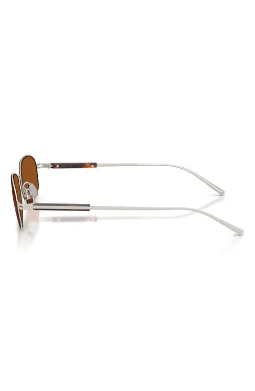 Brunello Cucinelli Oval Sunglasses - Matte Silver