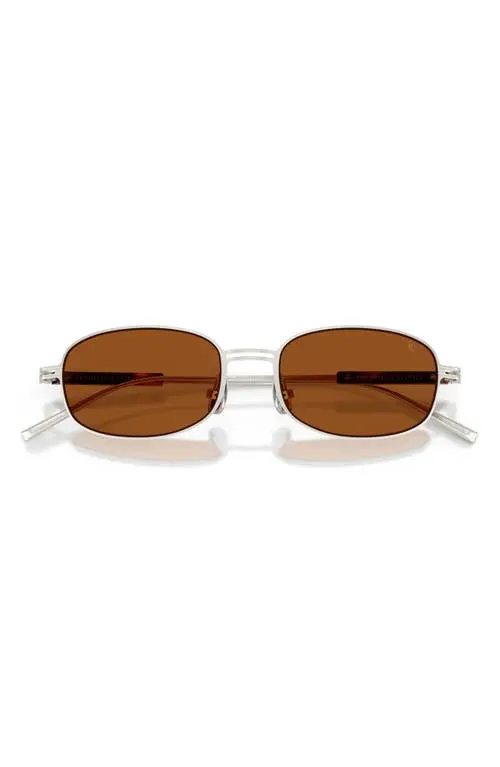 Brunello Cucinelli Oval Sunglasses - Matte Silver