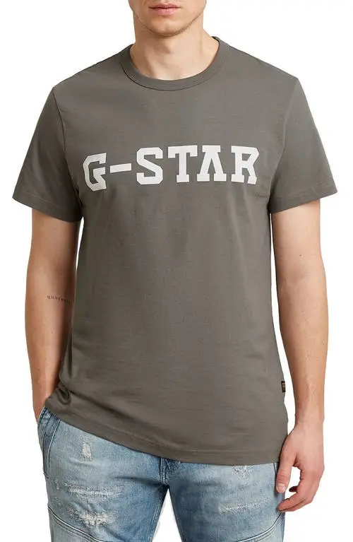 G-star Raw Logo Organic Cotton Graphic T-shirt - Grey