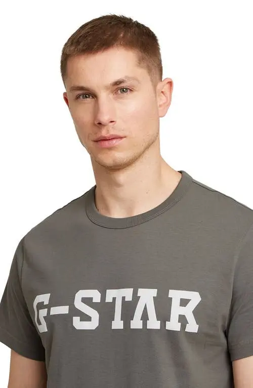 G-star Raw Logo Organic Cotton Graphic T-shirt - Grey