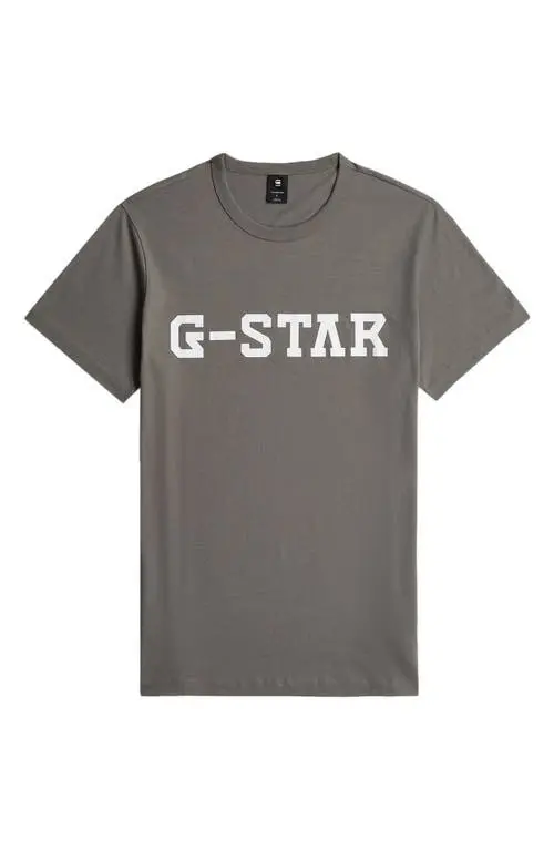 G-star Raw Logo Organic Cotton Graphic T-shirt - Grey