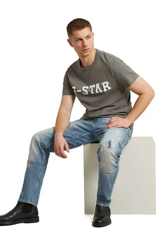 G-star Raw Logo Organic Cotton Graphic T-shirt - Grey