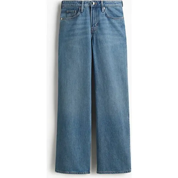 H&M Feather Soft Wide Leg Jeans - Denim Blue