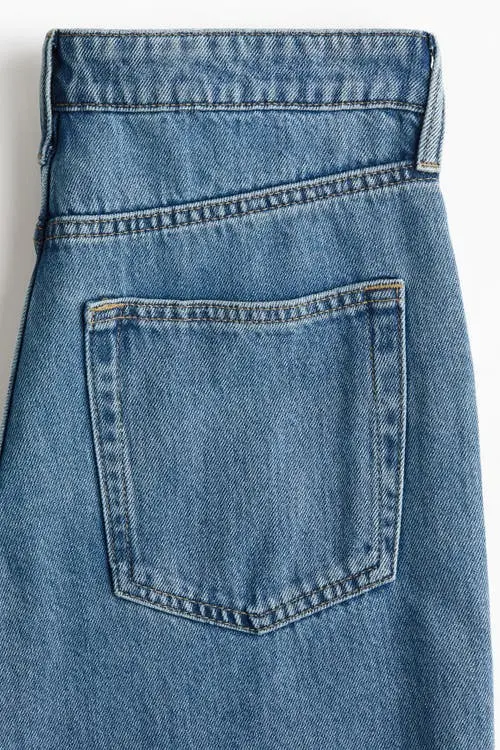 H&M Feather Soft Wide Leg Jeans - Denim Blue