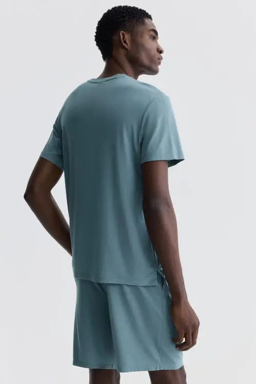 H&m Jersey Pyjama T-shirt And Shorts - Turquoise