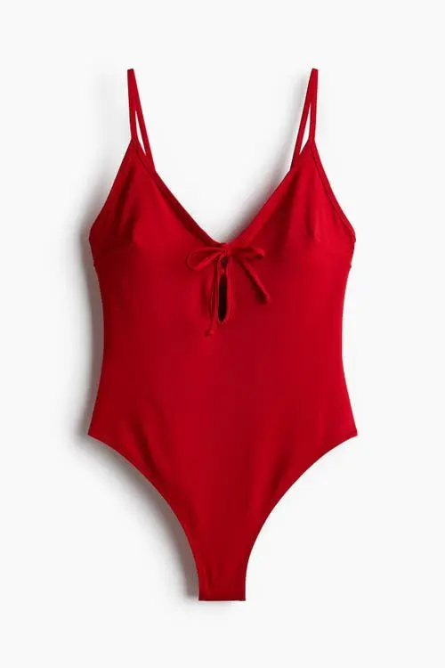 H&m Padded-cup High-leg Swimsuit