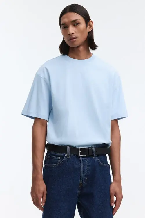 H&m Oversized Fit T-shirt - Light Blue