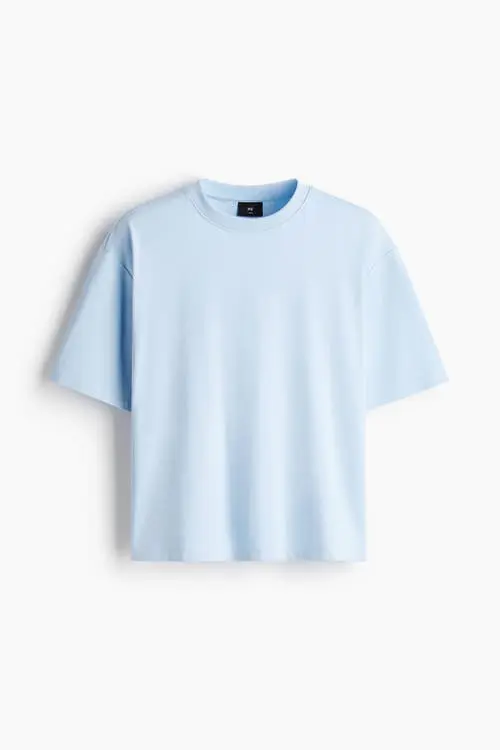 H&m Oversized Fit T-shirt - Light Blue