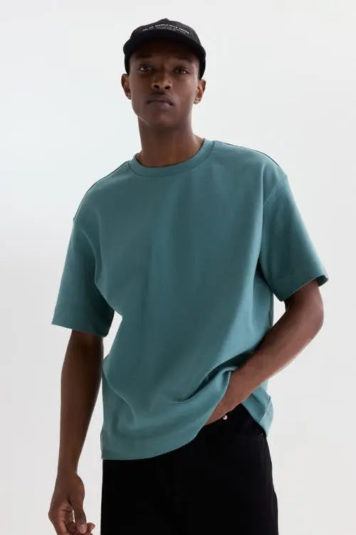 H&m Loose Fit Interlock T-shirt - Teal