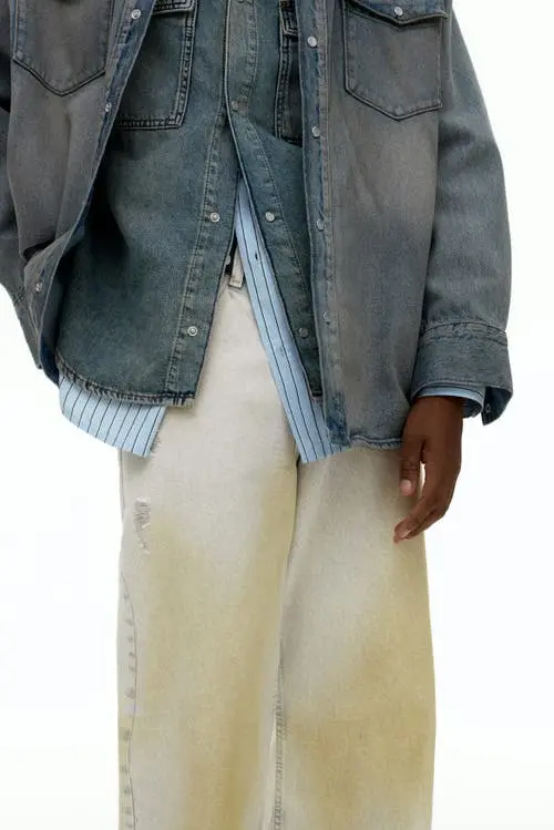 H&m Loose Fit Jeans With Dropped Crotch - Light Denim Blue
