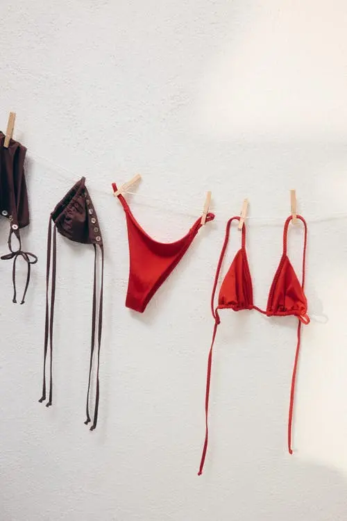 H&m Padded Triangle Bikini Top With Braided Straps