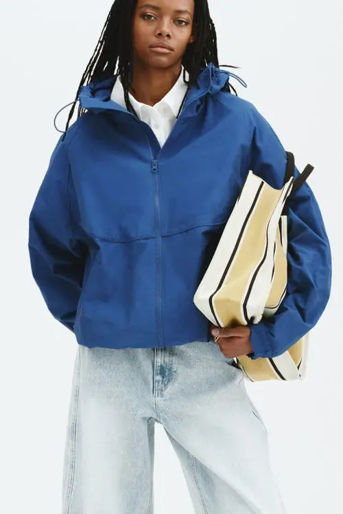 H&m Hooded Oversized Windbreaker