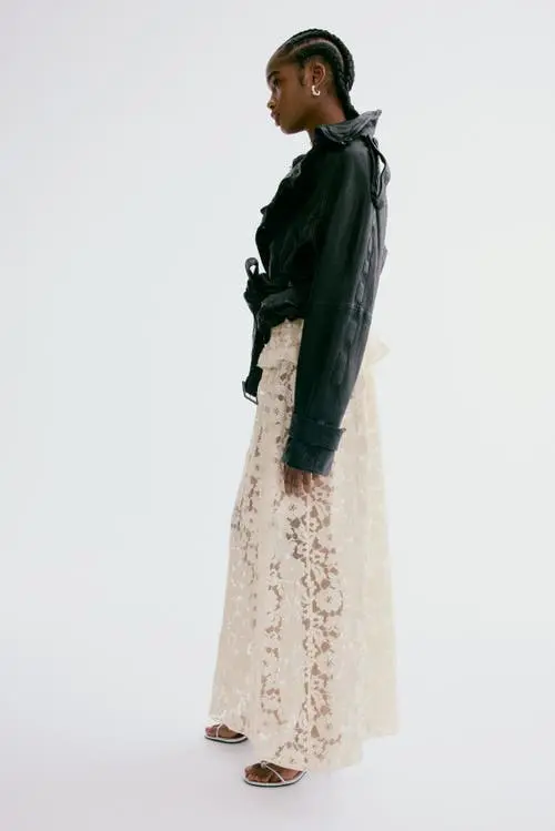 H&m Lace Midi Skirt