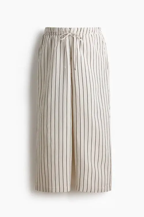 H&m Mama Linen-blend Drawstring Trousers