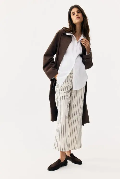 H&m Mama Linen-blend Drawstring Trousers