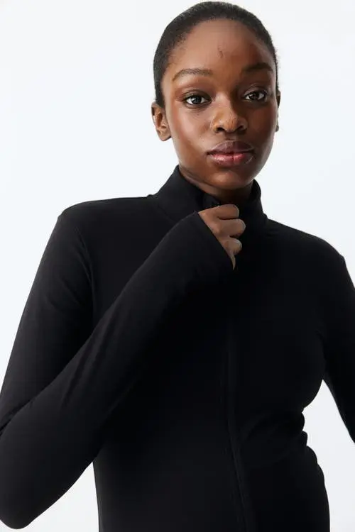 H&m Mama Zip-through Sports Jacket - Black