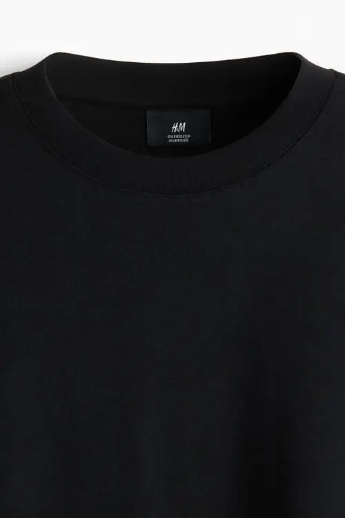 H&m Oversized Fit Interlock T-shirt - Black