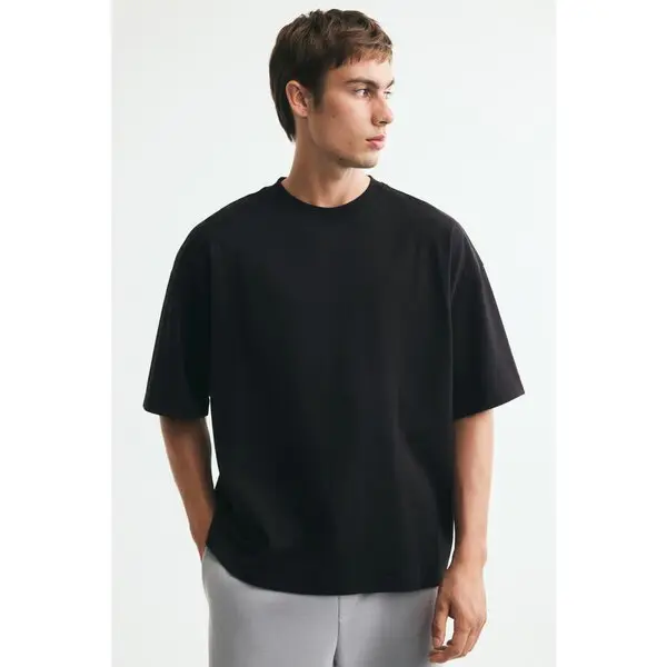 H&M Oversized Interlock T-shirt - Black