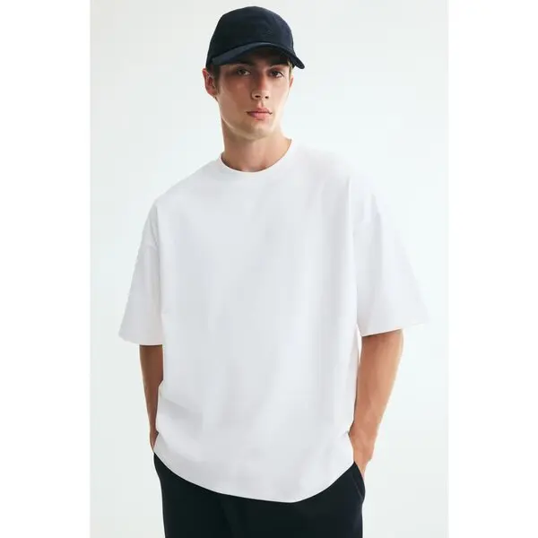 H&M Oversized Interlock T-shirt - White