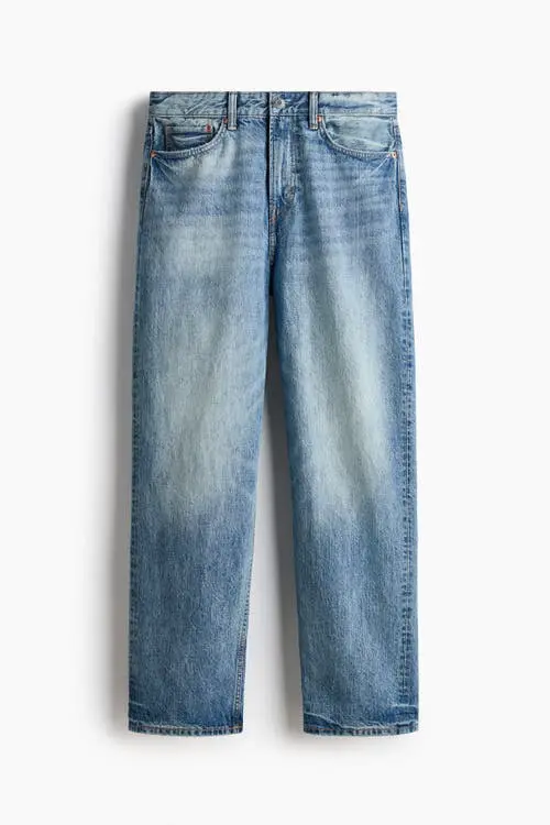 H&m Loose Fit Cotton Denim Jeans