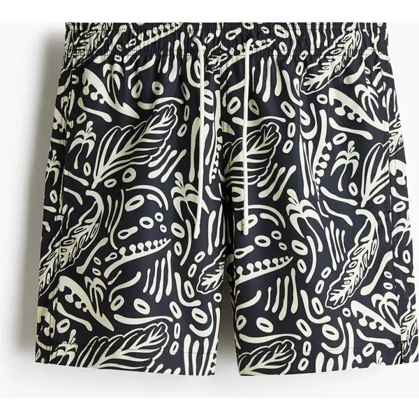 H&m Printed Swim Shorts - Black/patterned