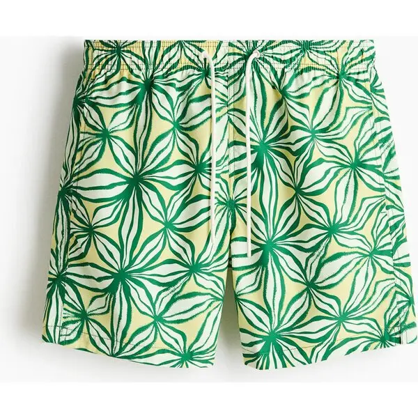 H&m Printed Swim Shorts - Green/patterned