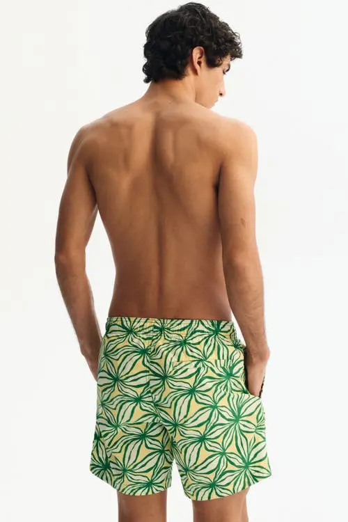 H&m Printed Swim Shorts - Green/patterned