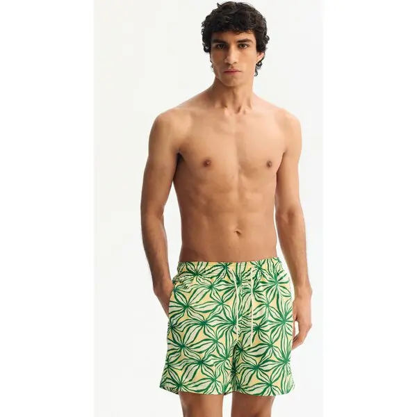 H&m Printed Swim Shorts - Green/patterned