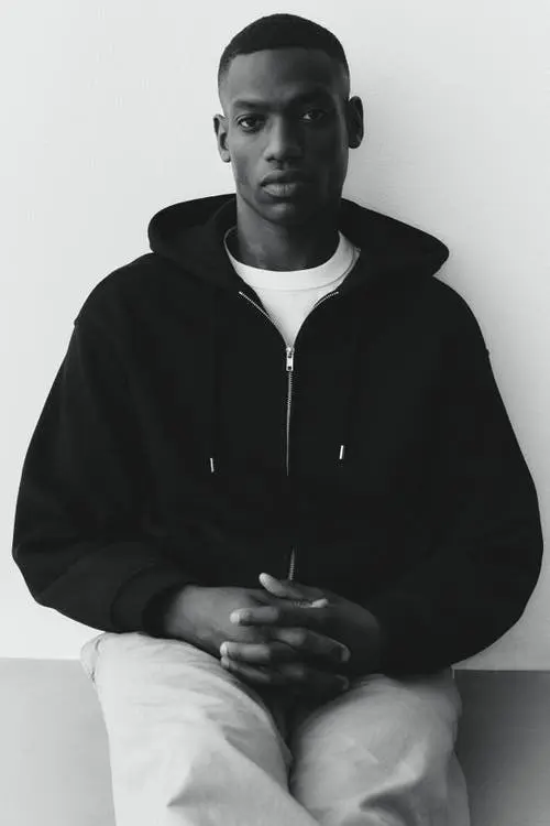H&M Loose Fit Zip-through Hoodie - Black