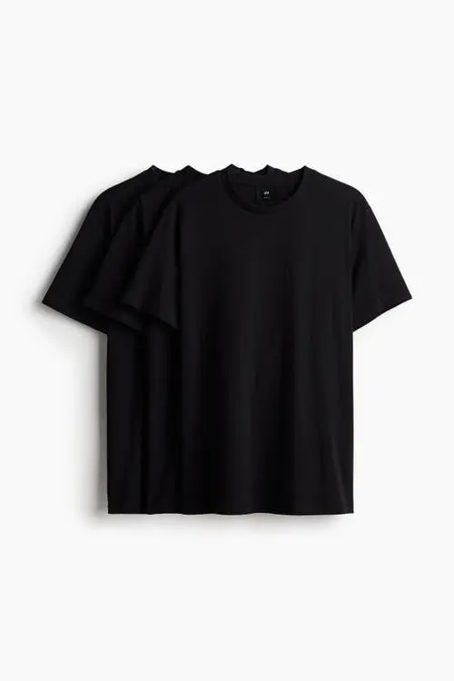 H&M 3-pack Regular Fit T-shirts - Black