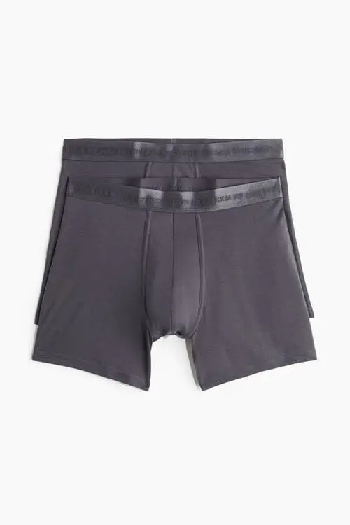 H&m 2-pack Mid Trunks With Lycra