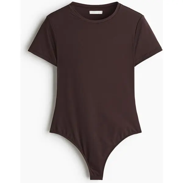 H&m Short-sleeved Microfibre Bodysuit
