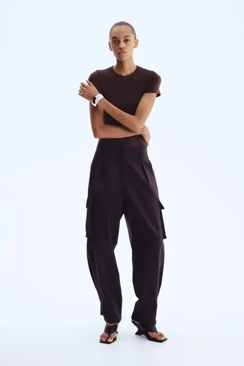 H&m Short-sleeved Microfibre Bodysuit