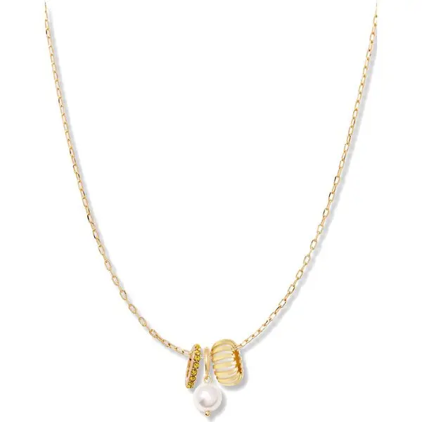 BROOK & YORK Gaby Faux Pearl And Birthstone Multipendant Necklace - Gold/november