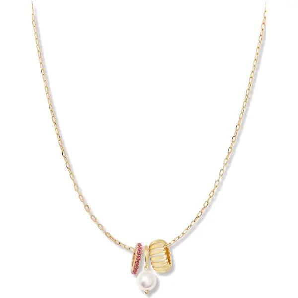 BROOK & YORK Gaby Faux Pearl And Birthstone Multipendant Necklace - Gold/october