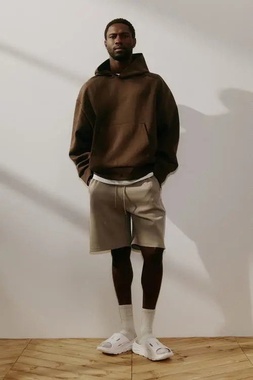 H&m Loose Fit Sports Shorts With Drymove - Beige