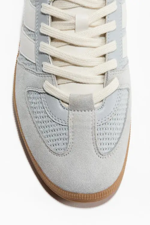 H&m Low Top Lace-up Sneakers - Light Gray