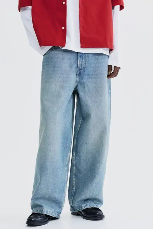 H&m Super Baggy Jeans - Denim Blue