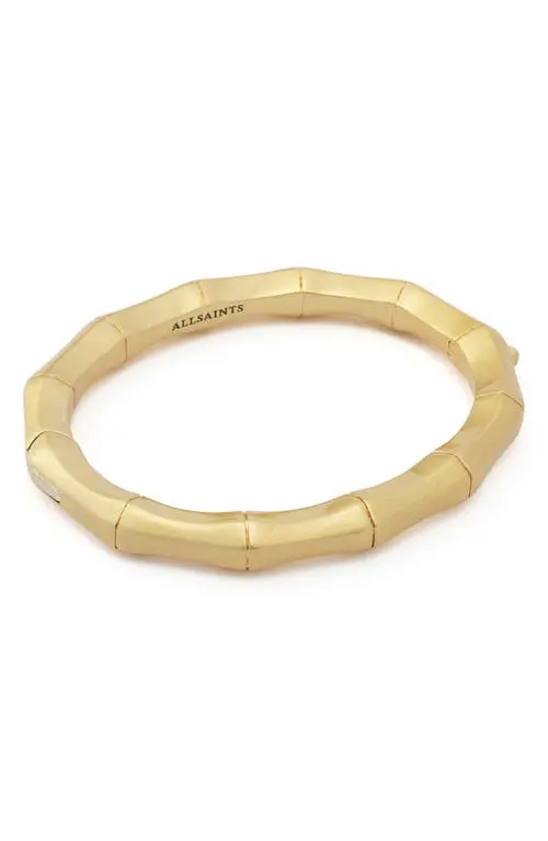 ALLSAINTS Bamboo Texture Bangle - Vintage Gold