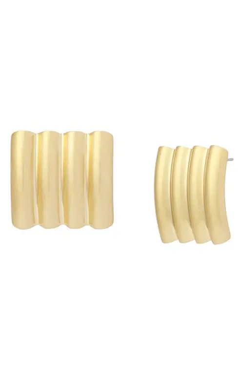 ALLSAINTS Multi Tube Stud Earrings - Vintage Gold