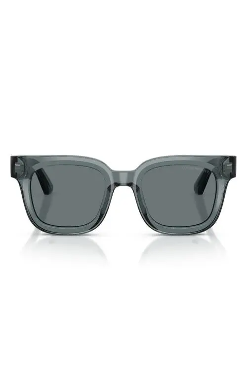 Emporio Armani Irregular Sunglasses - Transparent Grey/dark Blue