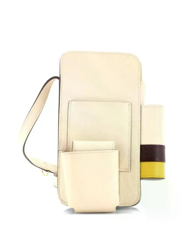 Hermès Epsom Clutch Bag With Crossbody Strap - Neutrals