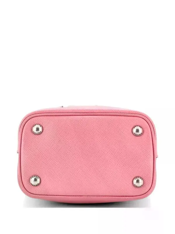 Prada Panier Embellished Saffiano Leather Bucket Bag