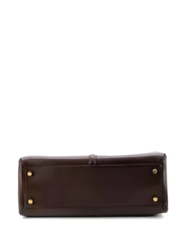 Celine 16 Top Handle Bag Smooth Calfskin Medium Satchel - Brown