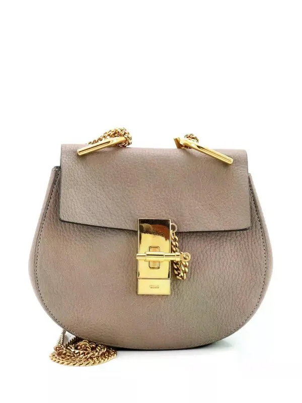 Chloé Drew Leather Mini Crossbody Bag - Neutrals
